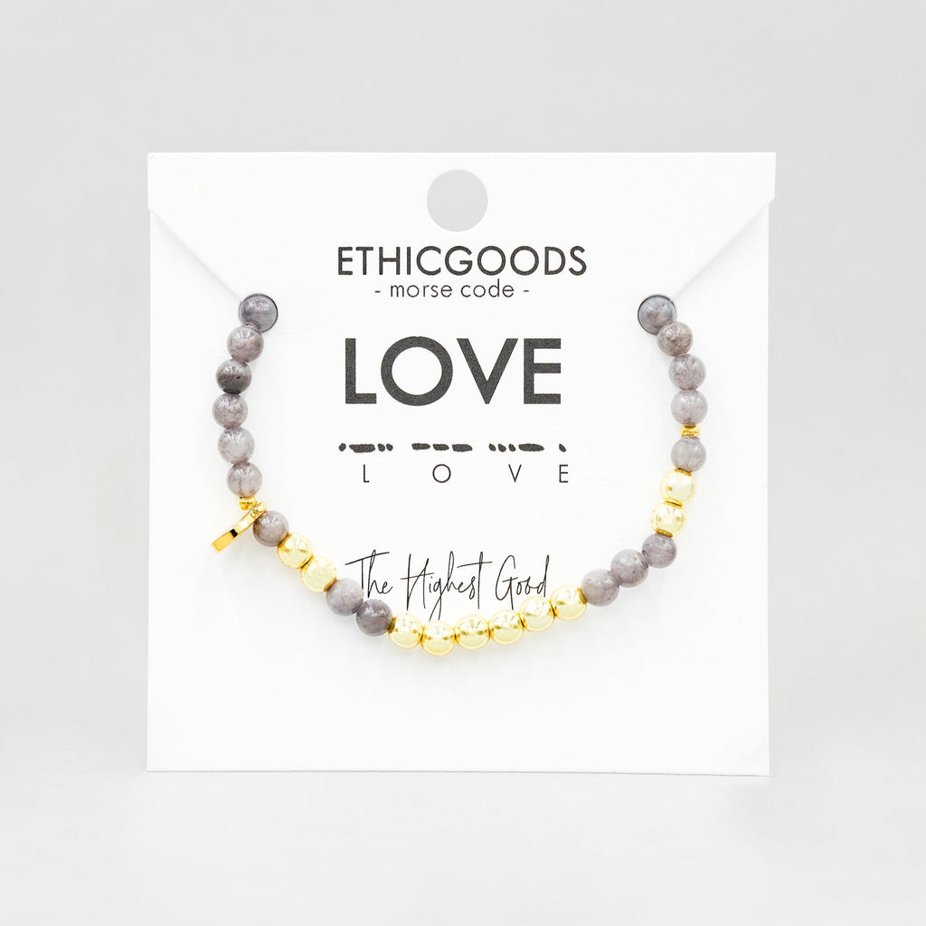 Gold Morse Code Bracelet | LOVE by ETHICGOODS – Choose Friendship